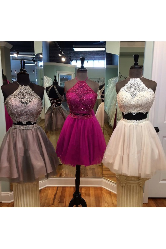 Short Lace Two Pieces Prom Homecoming Cocktail Graduation Dresses 3021382
