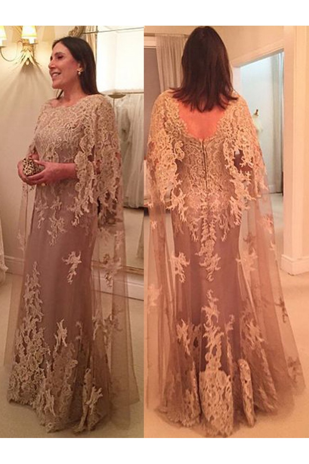 Long Lace Appliques Mother of The Bride Dresses Mother of The Groom ...